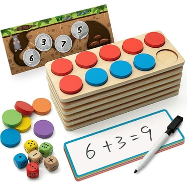 Coogam Magnetic Ten-Frame Set, Math Manipulative Toy for Kids 3-5 Years ...