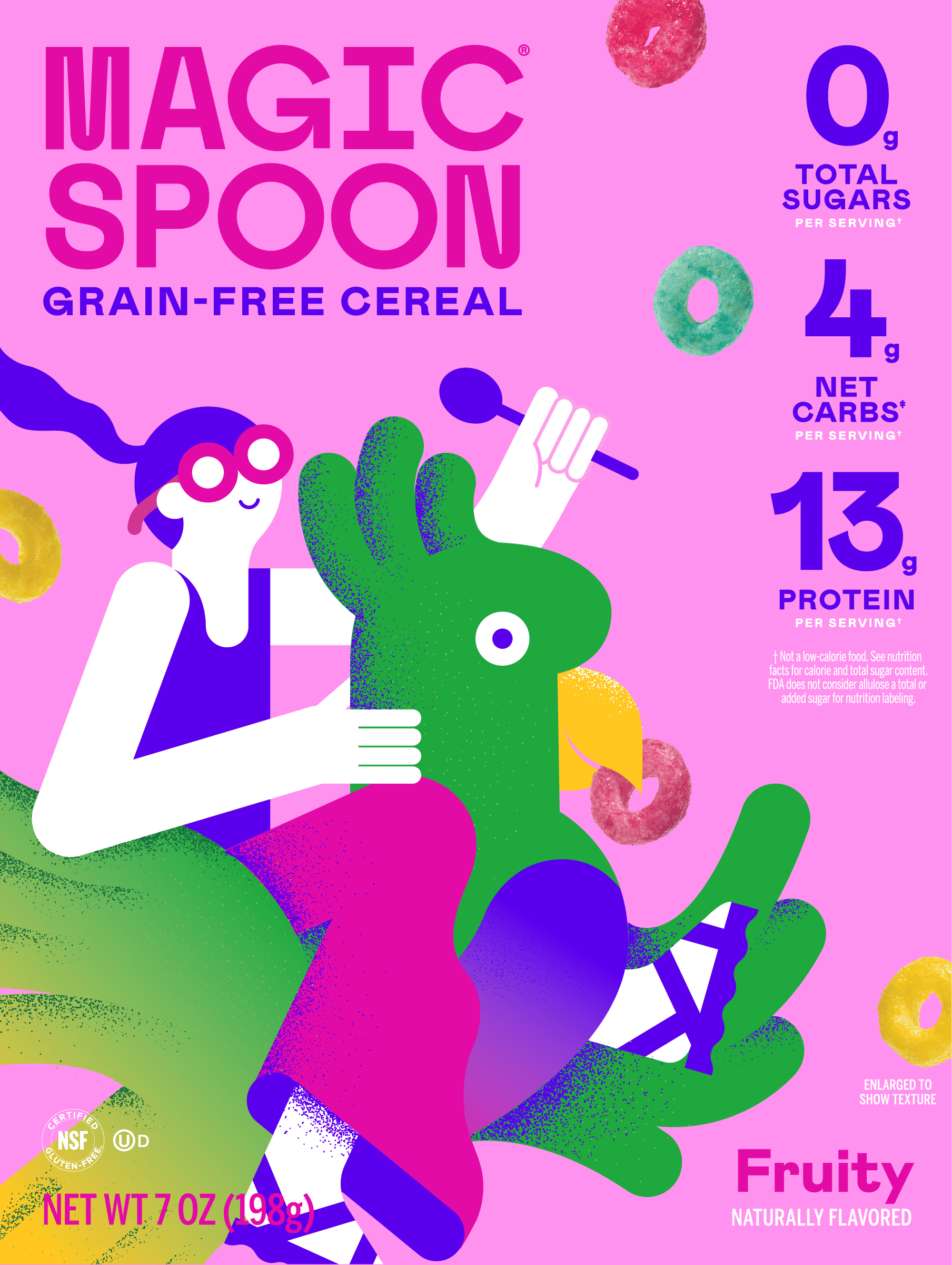 Magic Spoon Fruity Grain-Free Breakfast Cereal, 7 oz Box - Walmart.com