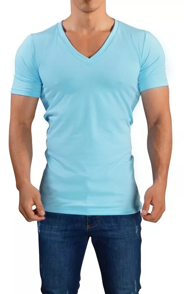 Playeras John Leopard Cuello V Pronunciado Muscle Fit | Bodega Aurrera en línea