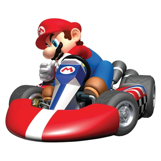 Nintendo - Mario Bros - Mario Kart Peel and Stick Giant Wall Decal ...