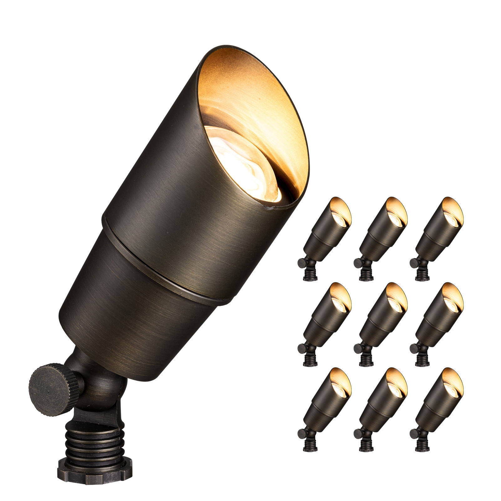 Gardenreet Mini Solid Brass Landscape Spotlight,12V Low Voltage Uplight ...