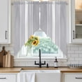 Abstract White Striped Swag Curtain Valance for Window 2 Panels Simple ...