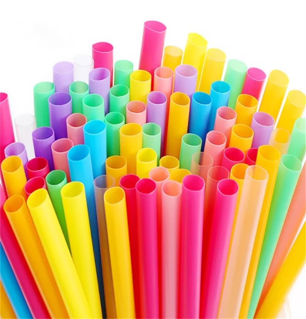 300 Pcs Jumbo Smoothie Straws by Happon, Multi Colors Straws, Wide ...