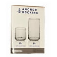 Anchor Hocking Brockhill Hammered Drinkware Set, 16-piece, Artisan Style, Dishwasher Safe, Made ...