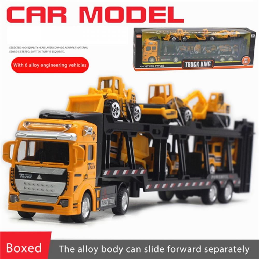URMAGIC 6 in 1 Construction Cars and Trucks Toy for Boys Yellow Truck ...