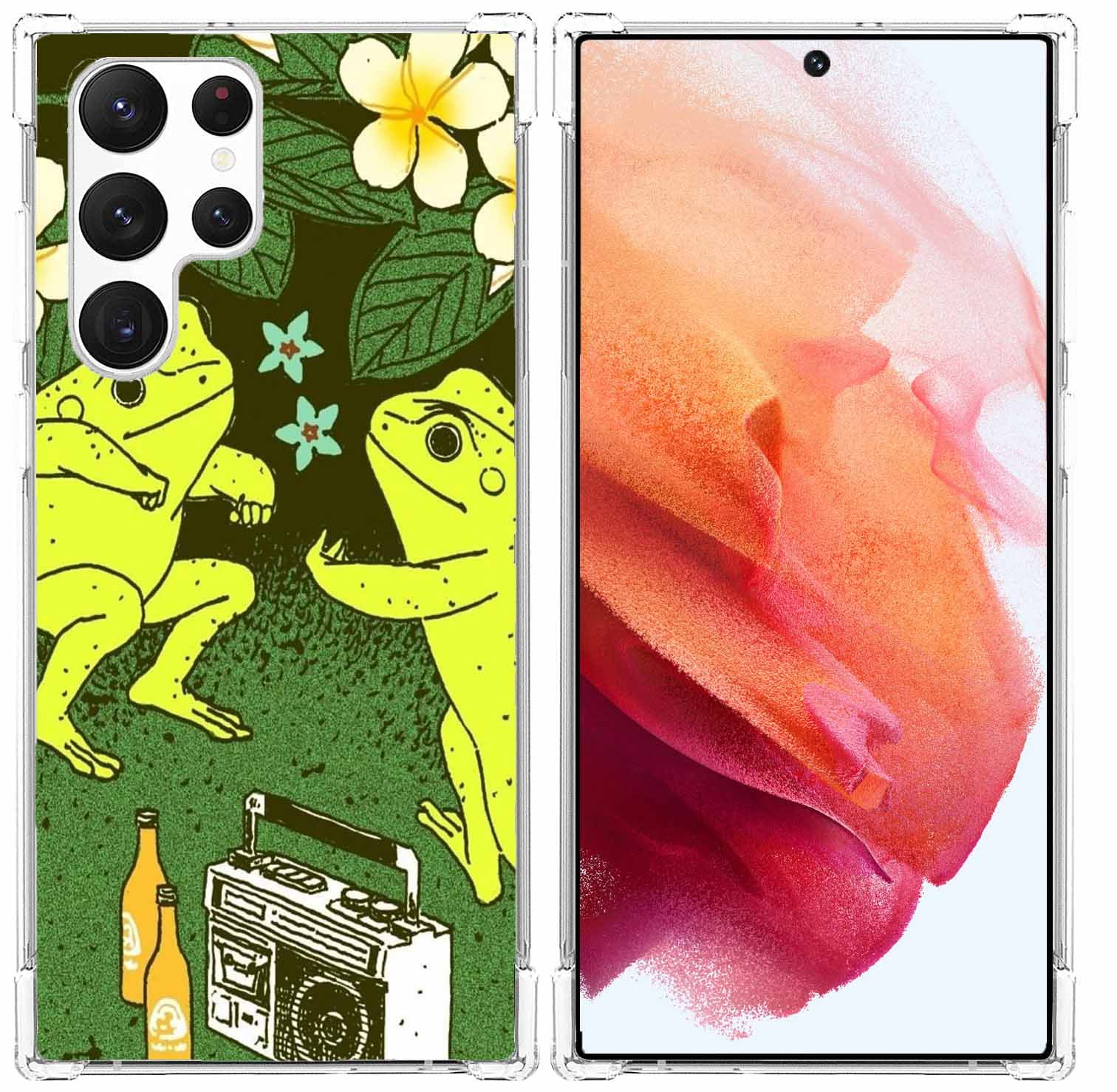 Cute Yellow Frogs Case for Samsung Galaxy S23 Ultra,Aesthetic Art ...