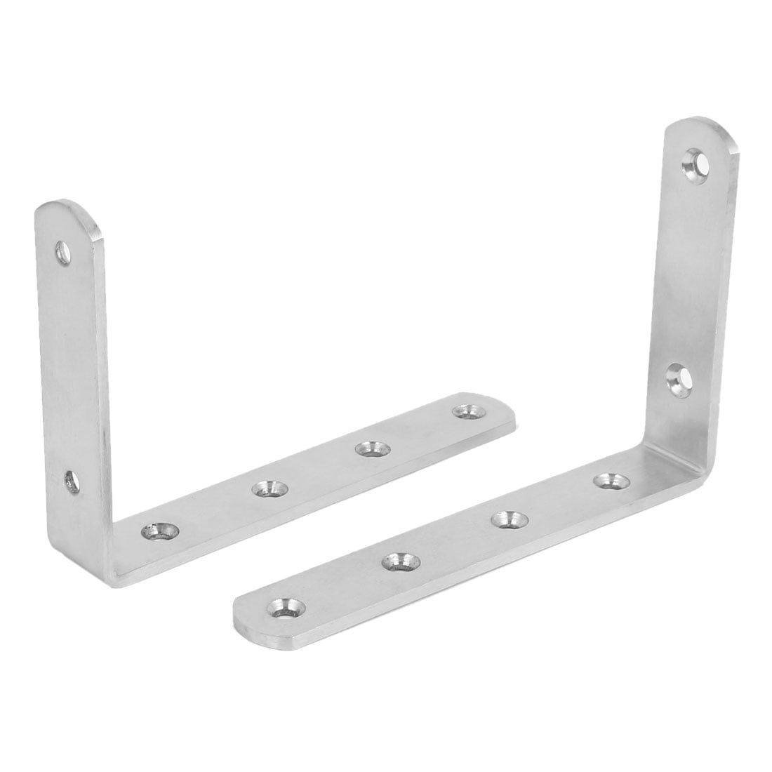 150mm x 100mm Stainless Steel L Shaped Wall Mounted Angle Bracket Brace ...