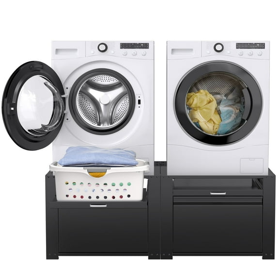 GDLF Laundry Pedestal Heavy Duty Metal Washer Dryer Pedestal 29" Universal Fit Anti-Vibration ...