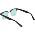 Modern Horn Rimmed Sunglasses Semi Rimless Color Tinted Square Lens ...