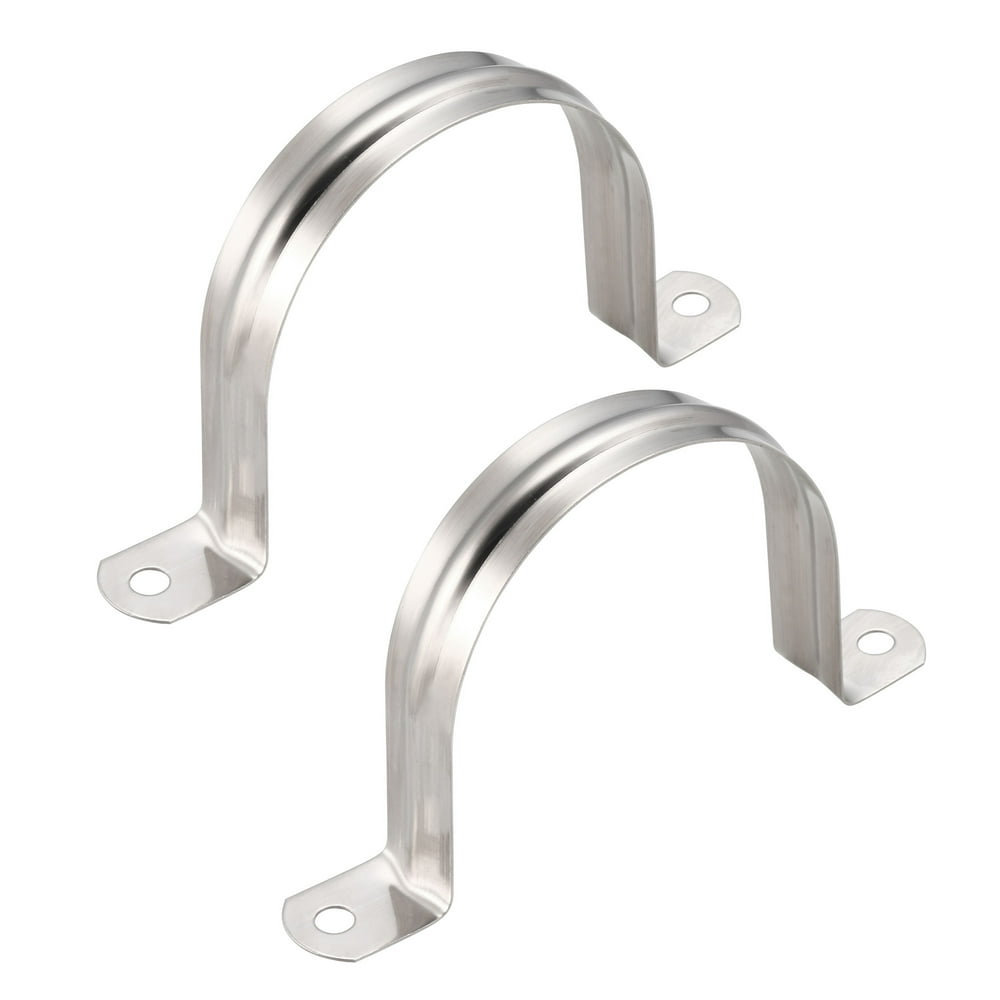 70mm Rigid Pipe Strap, 304 Stainless Steel, 2 Hole Clamps, 2 Pcs ...