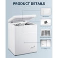 7 Cu.Ft Chest Freezer with Removable Storage Basket, Compact Deep ...