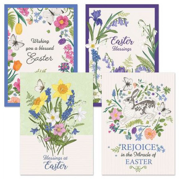 Easter Garden Easter Greeting Cards - Set of 8 (1 design), Large 5" x 7 ...