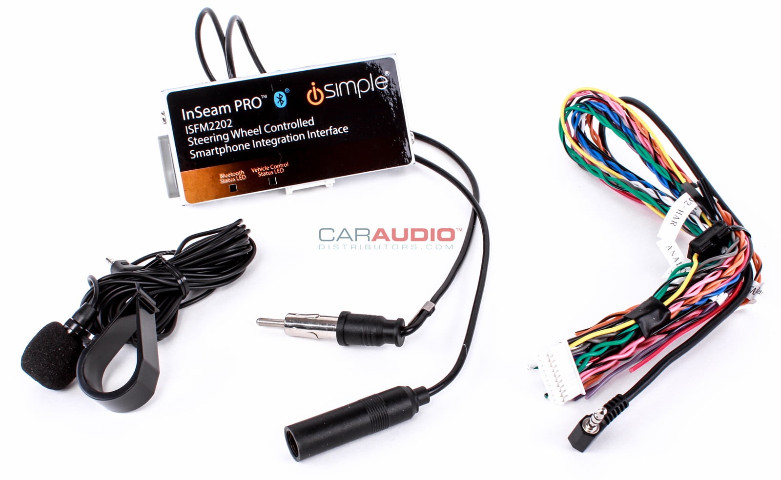 iSimple ISFM2202 Inseam Pro Bluetooth A2DP Streaming Hands Free Car Kit ...