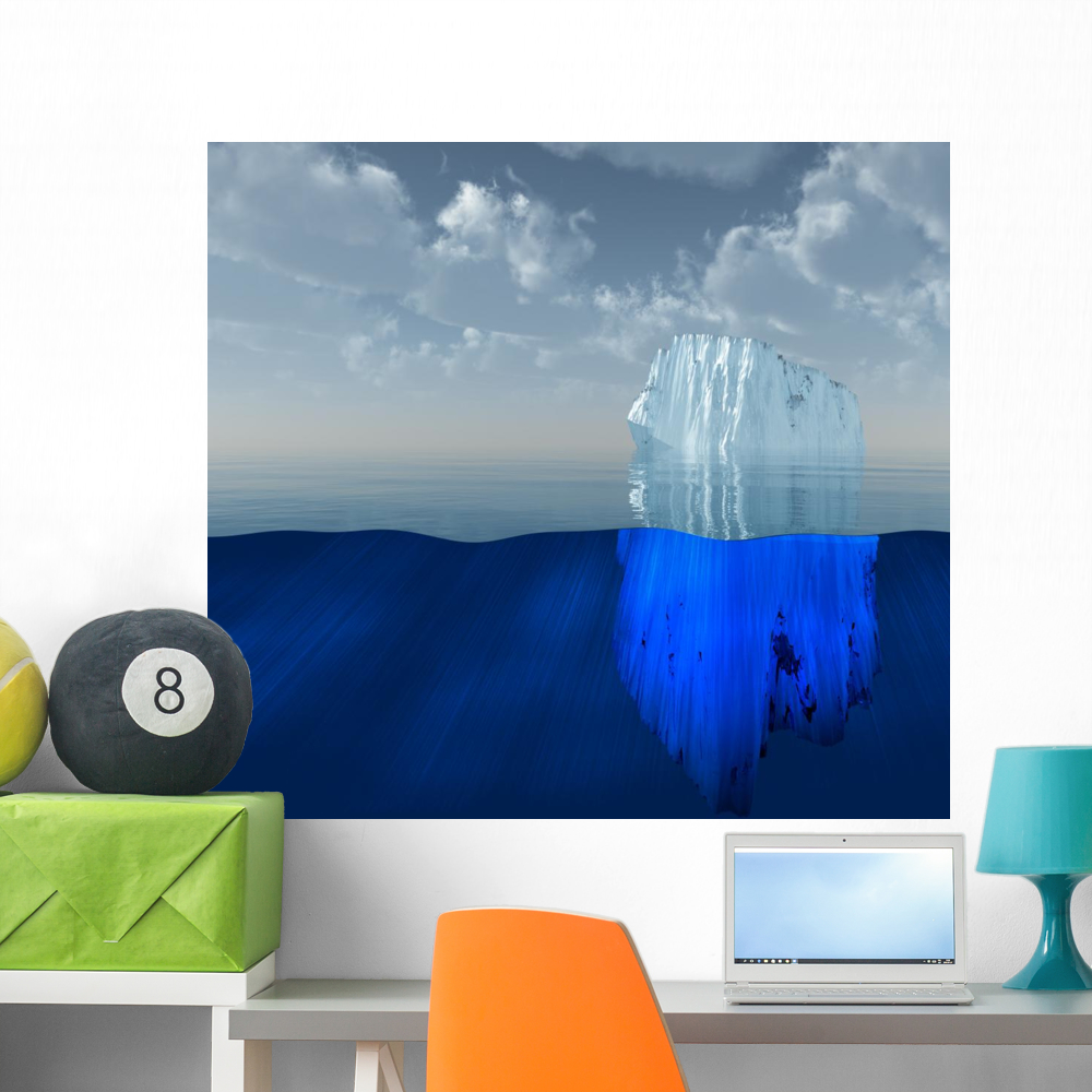 High Resolution 3D Iceberg Wall Mural by Wallmonkeys Peel and Stick ...