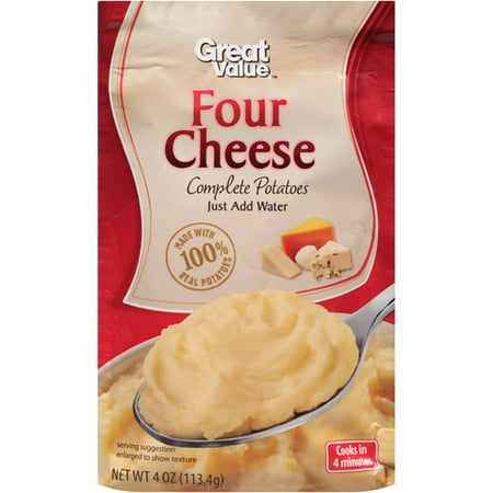 Great Value Four Cheese Complete Potatoes, 4 oz - Walmart.com