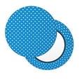 Bar Stool Covers Round, cute white polka dots blue Bar Stool Cushion ...