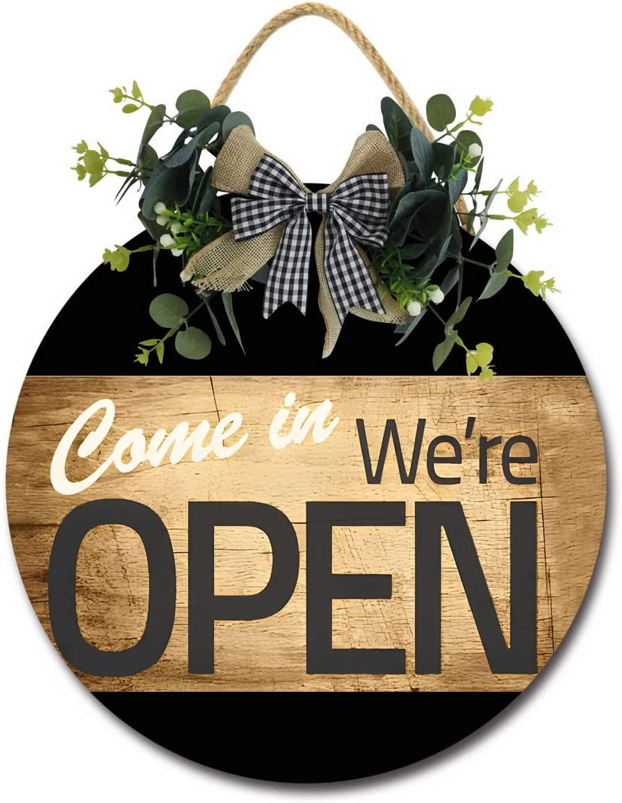 Eveokoki 12" Come In We Are Open Sign for Front Door Outside Funny ...