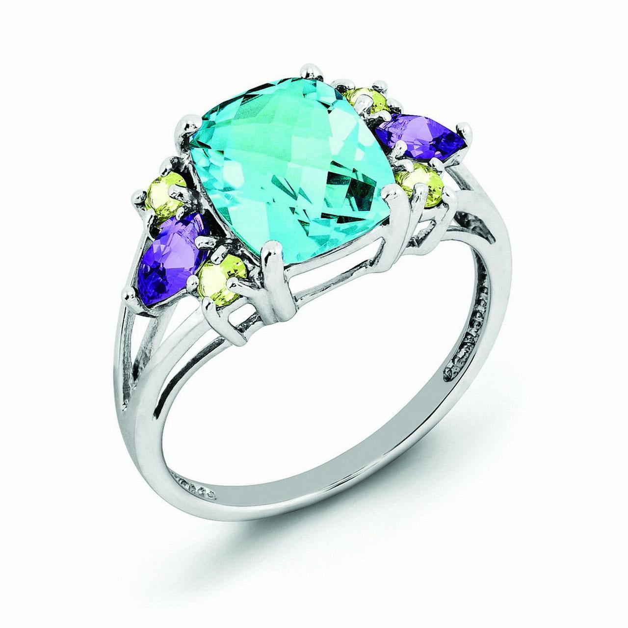 Primal Silver - Primal Silver Sterling Silver Rhodium Light Swiss Blue ...