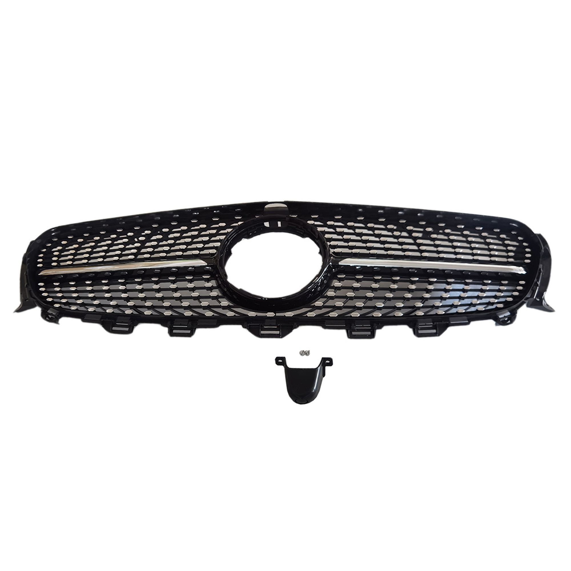 Front Upper Black Diamond Grille W/Camera hole For 2016 2017 2018 ...