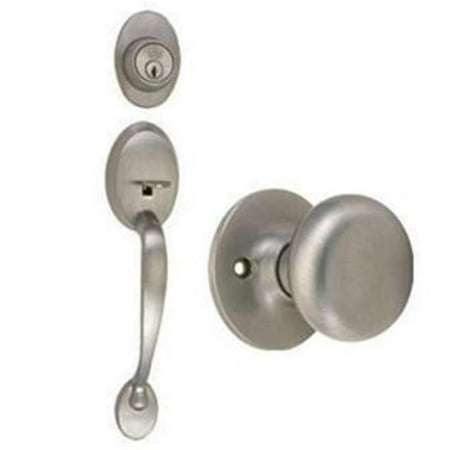 Coventry 2-Way Latch Entry Door Handle Set with Knob, Handle and Keyway ...