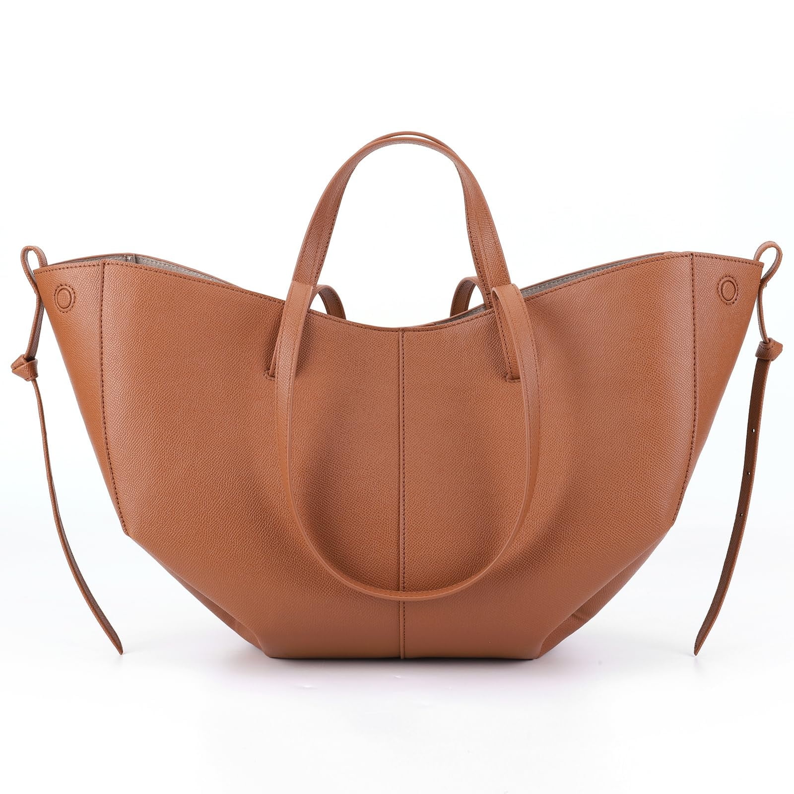 Click here for Unbranded Large Brown French-Style Pu Leather Tote... prices