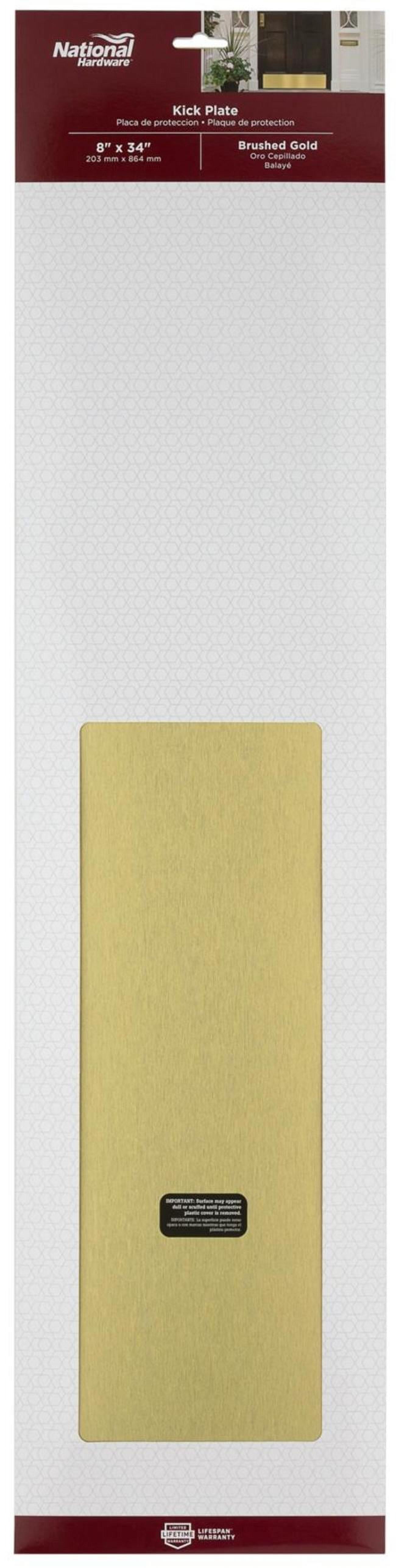 National Hardware N270-351 Kickplate Brushed Gold 6 X 30 1 National ...
