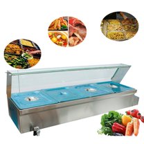 INTBUYING 5-Pan Buffet Food Warmer Electric Steam Table 72" Stainless ...