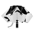 Black Bird Pattern Umbrella Folding Sun Umbrella Travel Auto Open Close ...