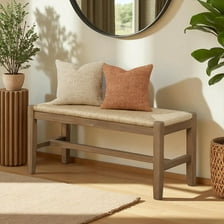 Nathan James Beacon Bohemian Bench Seat with Shoe Storage, Seagrass ...