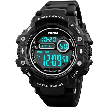 Men Big Face Fashion Watch Chronograph Outdoor Sports Watches 50M ...