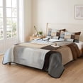 78x90in Quilt Bedding Set, Watercolor Sketch Color Blocks Lightweight ...