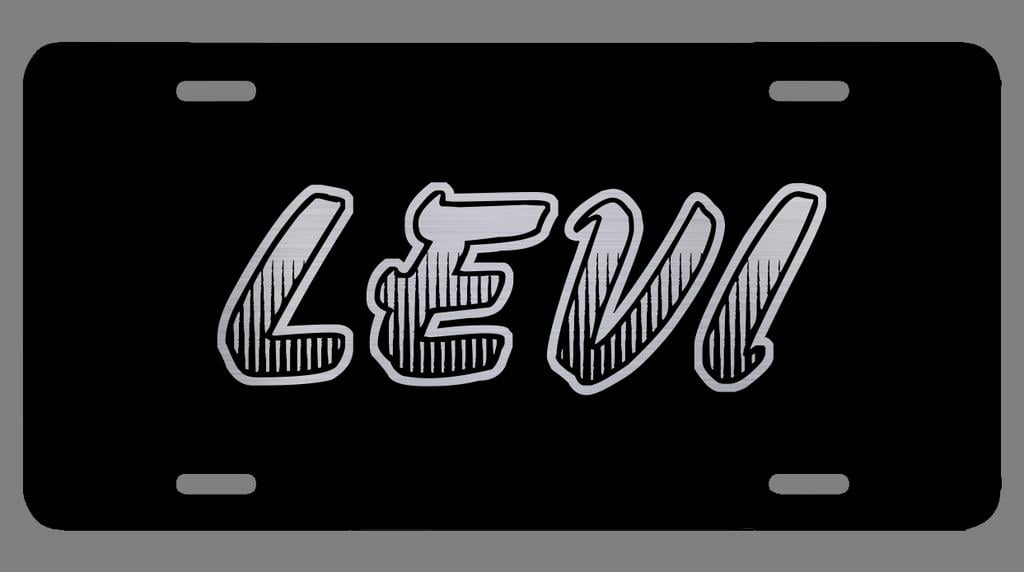 Levi Name Etched Style License Plate Tag Vanity Novelty Metal | Etched ...