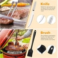 Grill Utensils Set,15 Pcs Stainless Steel BBQ Accessories Set, Portable ...