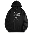 Men's Pocket Graphic Hooded Pullover, A Woman Spikes A Volleyball in An ...