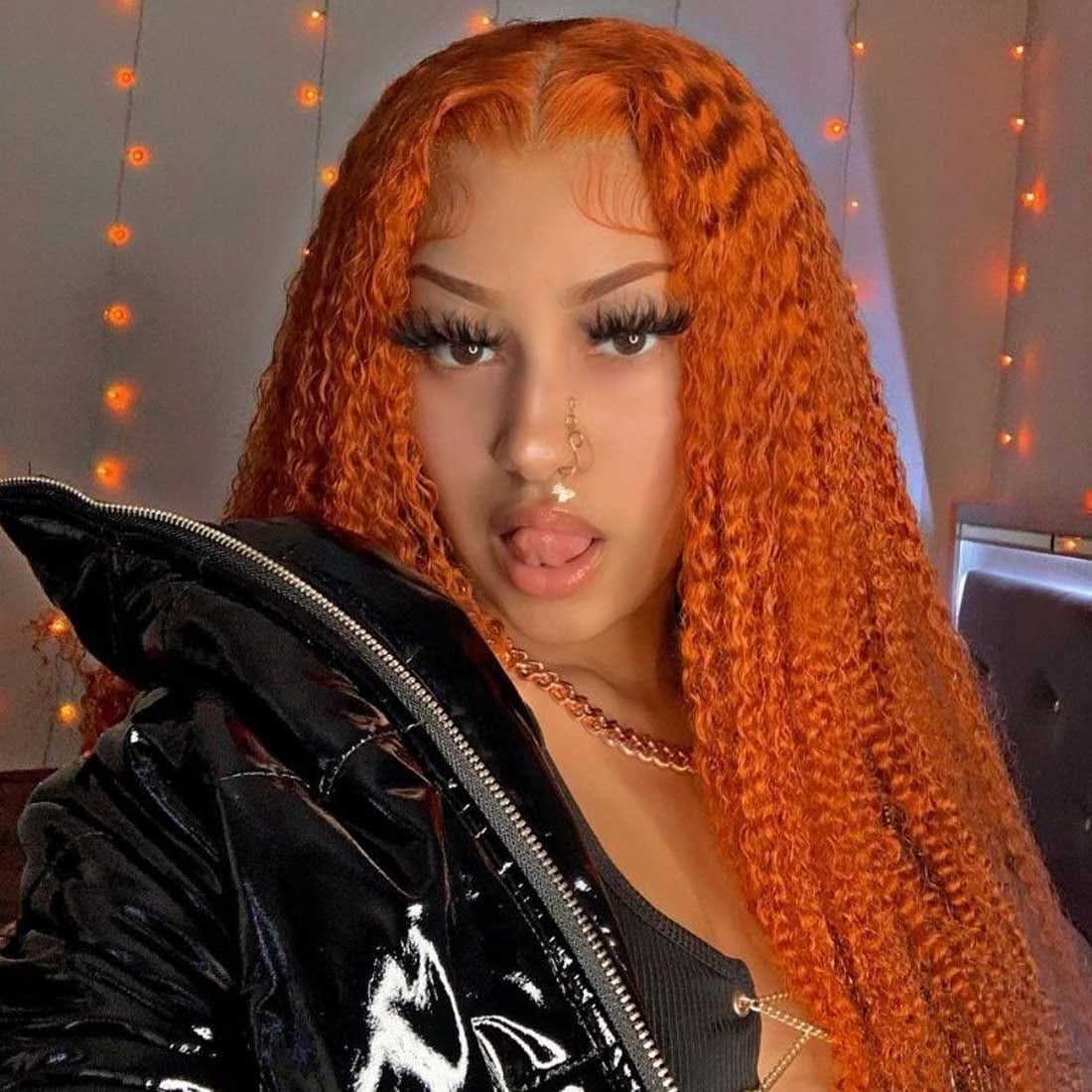 Orange Lace Front Wig