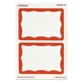 Universal Border-Style Self-Adhesive Name Badges, 3 1/2 x 2 1/4, White ...