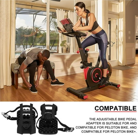 One Pair Adjustable Bike Pedal Adapter Exercise Bike Pedal Adapter Toe ...