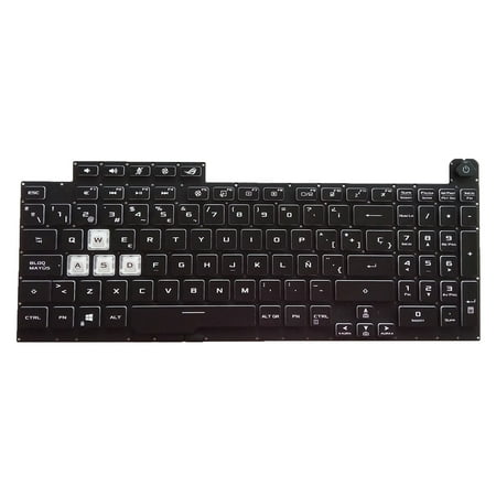 Shapeiony RGB Colorful Backlit Keyboards Spanish Layout Keypad Black ...