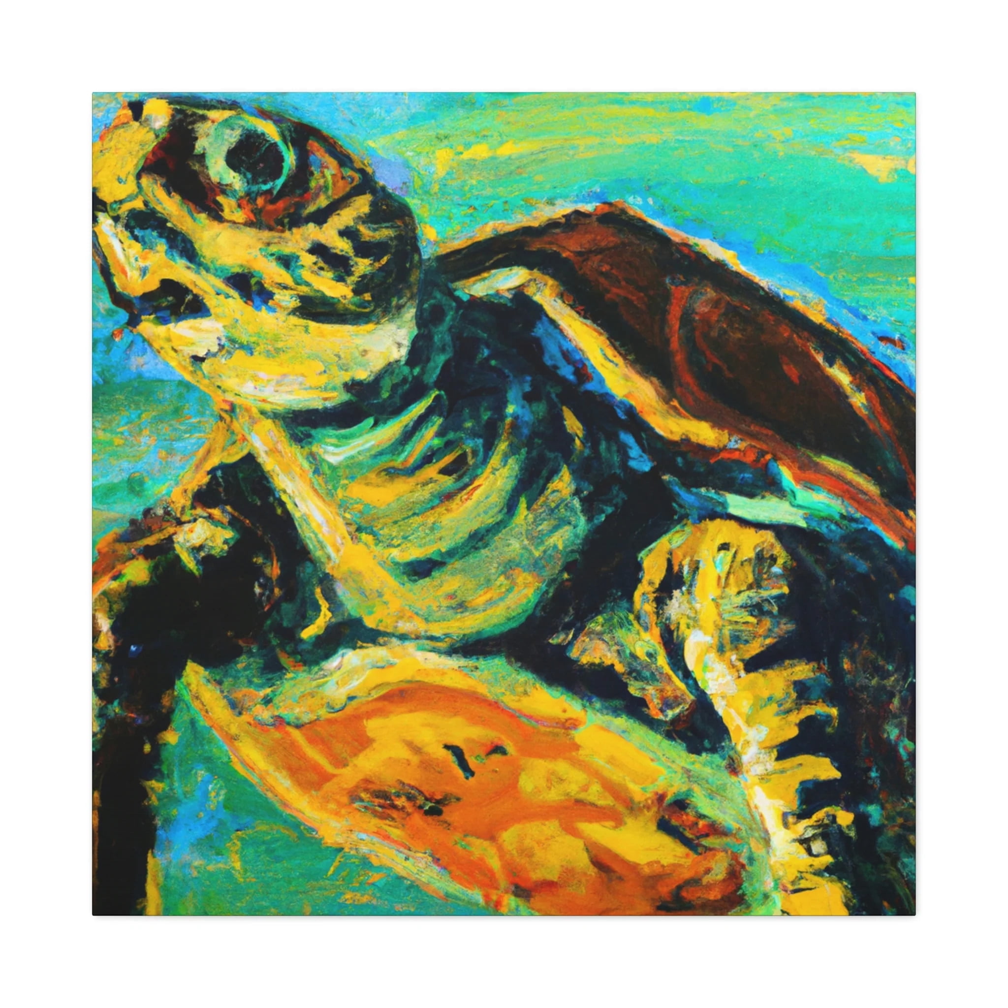 Sea Turtle Neoclassicism - Canvas - Walmart.com
