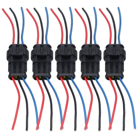 Automotive Wire Connector,5Pcs Way Car Electrical Wire Connections Way ...