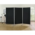Proman Products Galaxy Indoor 3 Panel Room Divider, 71" Tall, Black ...