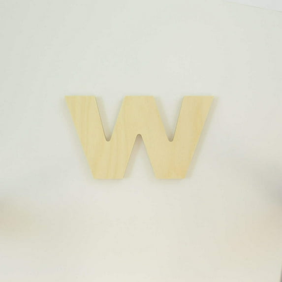 Package of 1, 12 Inch X 3/4" Thickness Baltic Birch Wood Letter w in ...