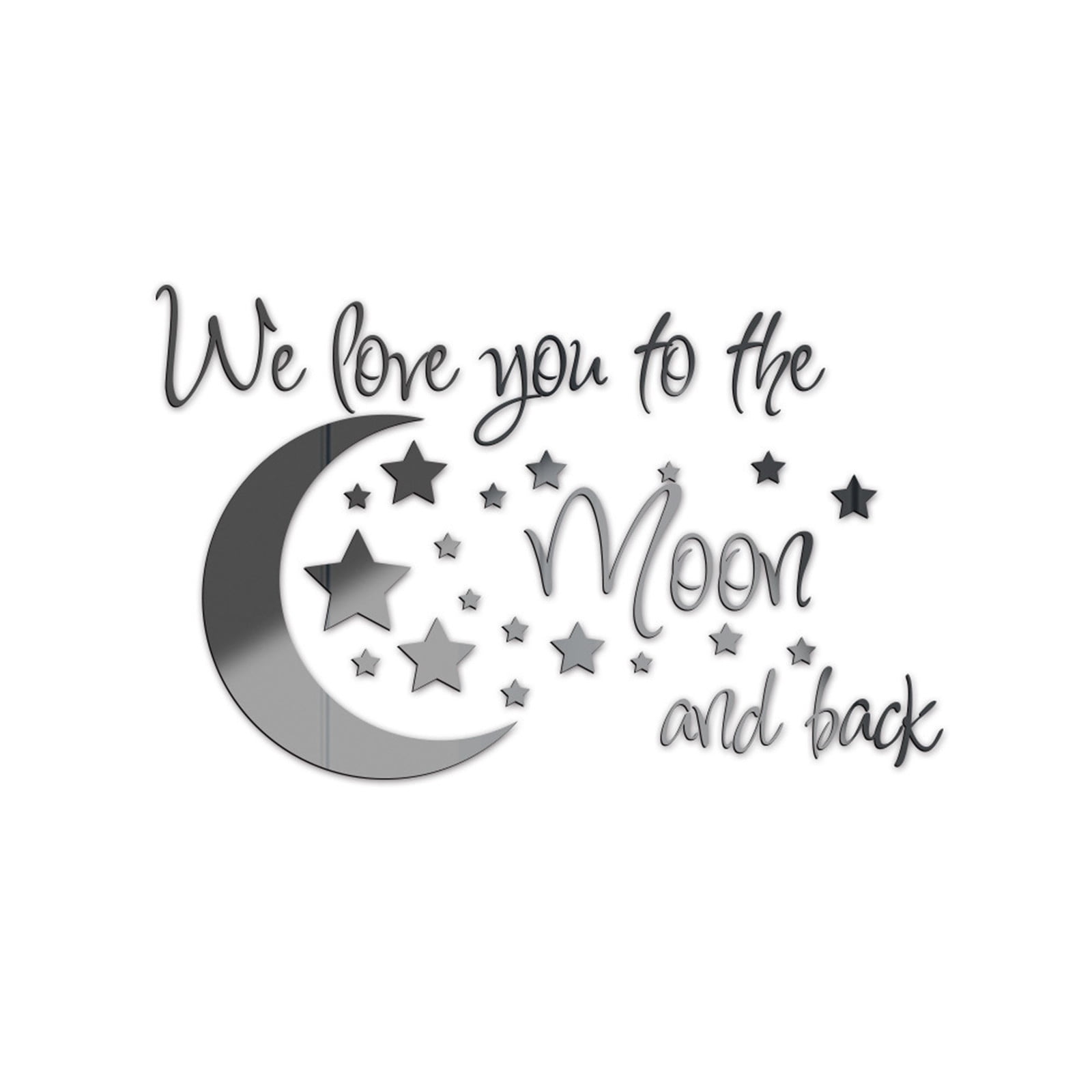 RnemiTe-amo Deals！Wall Decor Wall Decals English Letter Moon Star ...
