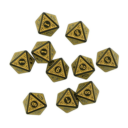 Polyhedral Dice, Window Lattice Carved Dice Set For Card Game D8 ...