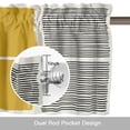 Black Stripes Valances for Windows Yellow Japanese Style Striped Line ...
