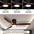 Uforic 52 Inch Ceiling Fan with Light and Remote & Wall Switch, Flush ...