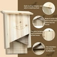 Kabuer Insect Control Bat House - Wooden, Mosquito-Free, Two-Chamber ...