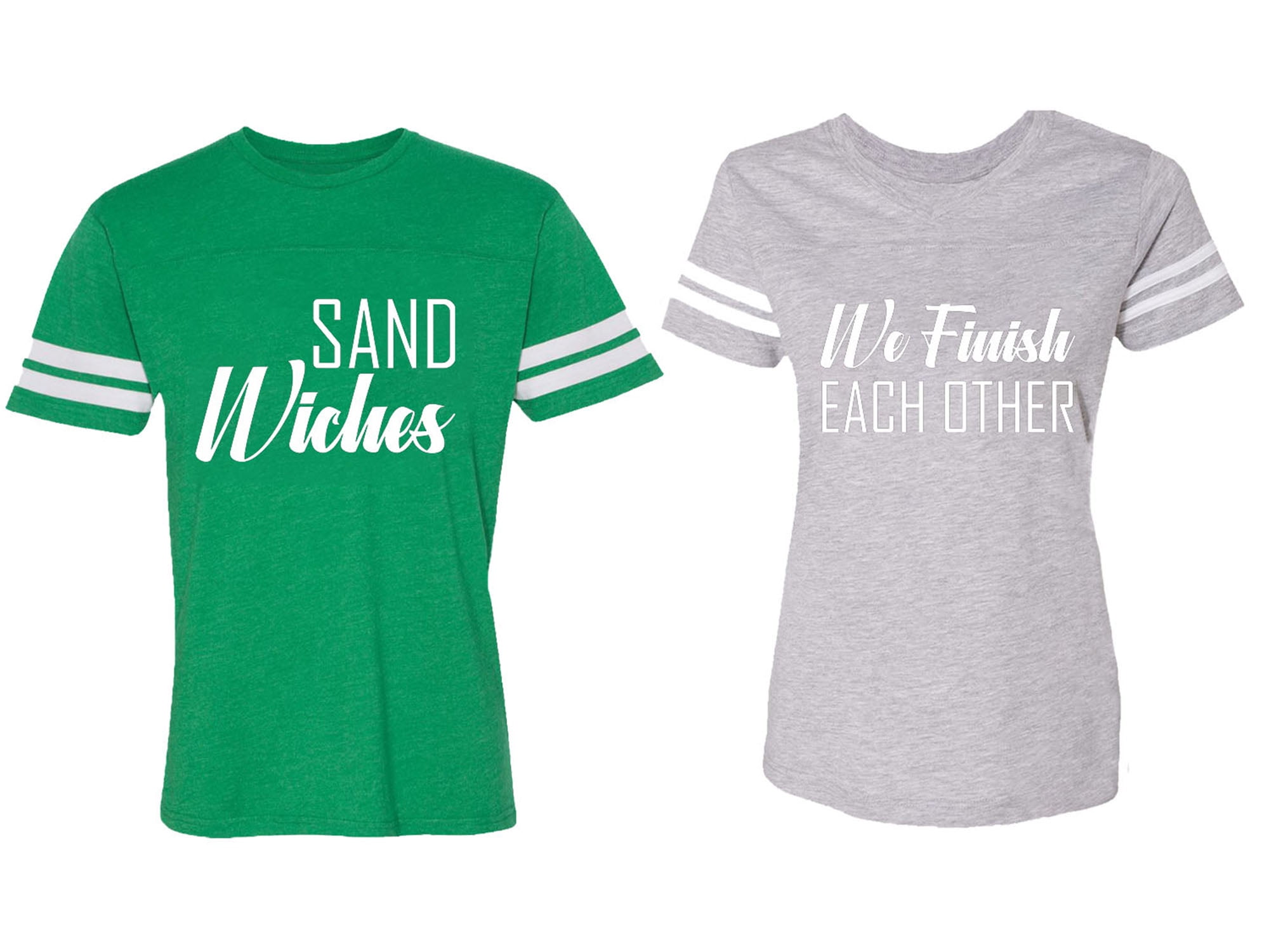 Sand Wishes We finish Each Other Matching Couple Cotton Jerseys (Men ...