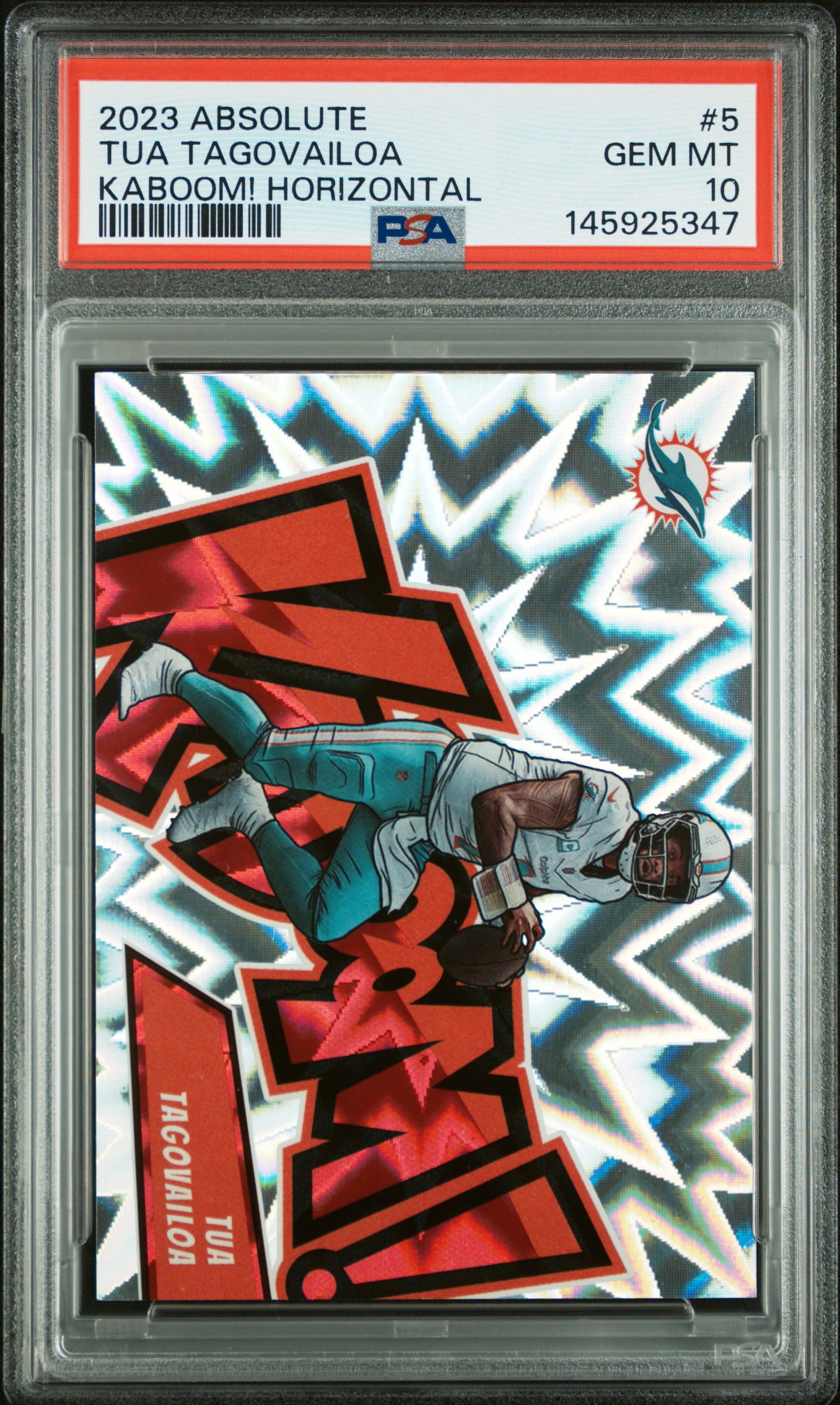 2023 Panini Absolute Kaboom! Horizontal Tua Tagovailoa #5 PSA 10 ...