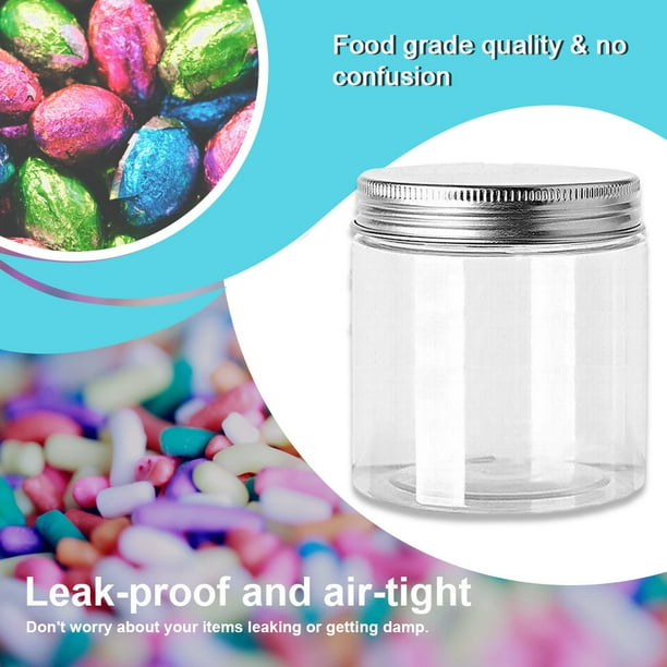 10 Pieces Plastic Food Airtight Storage Jars with Rice Flour Resealable ...